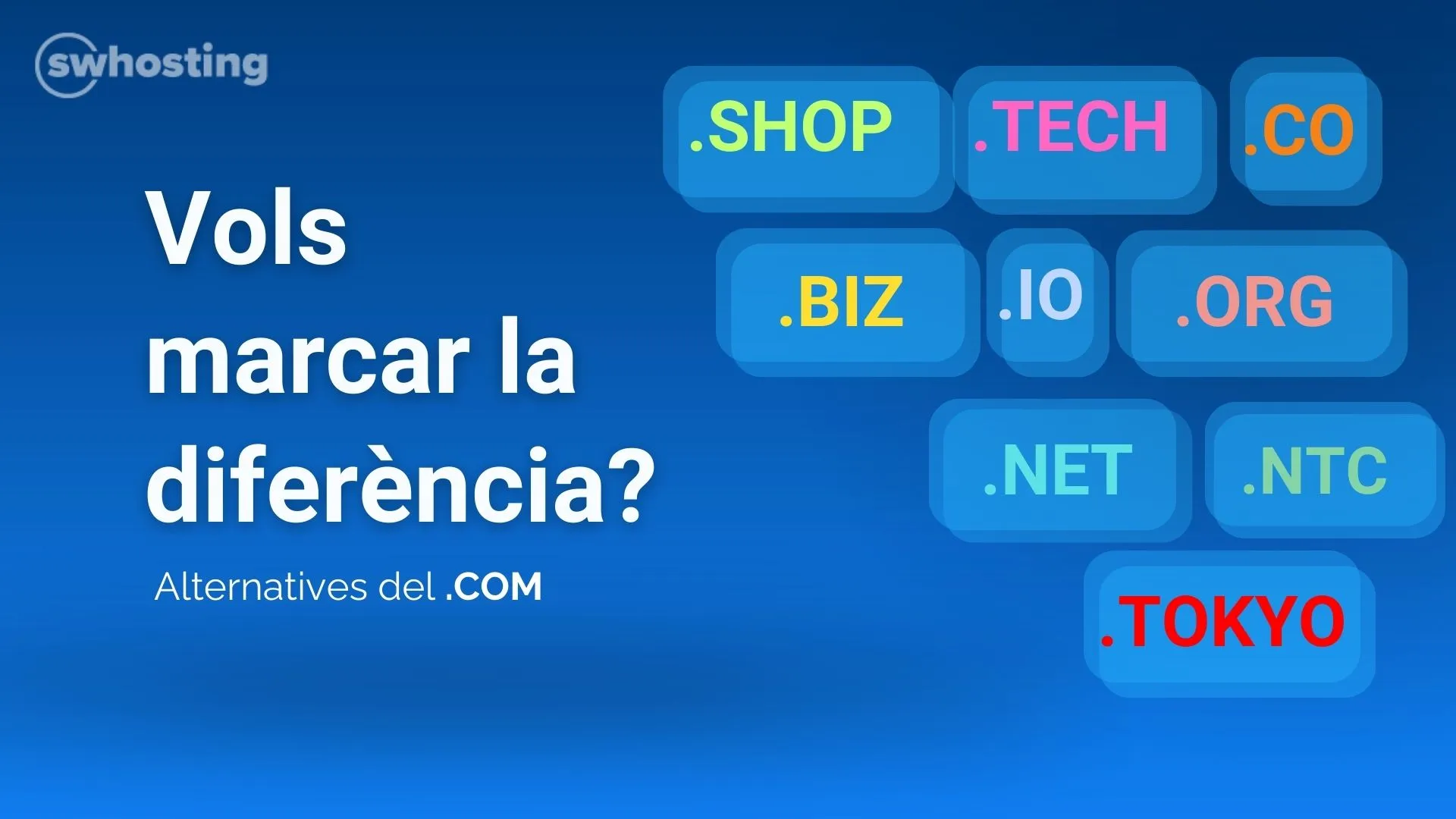 Alternatives del .COM - Blog d'SW Hosting