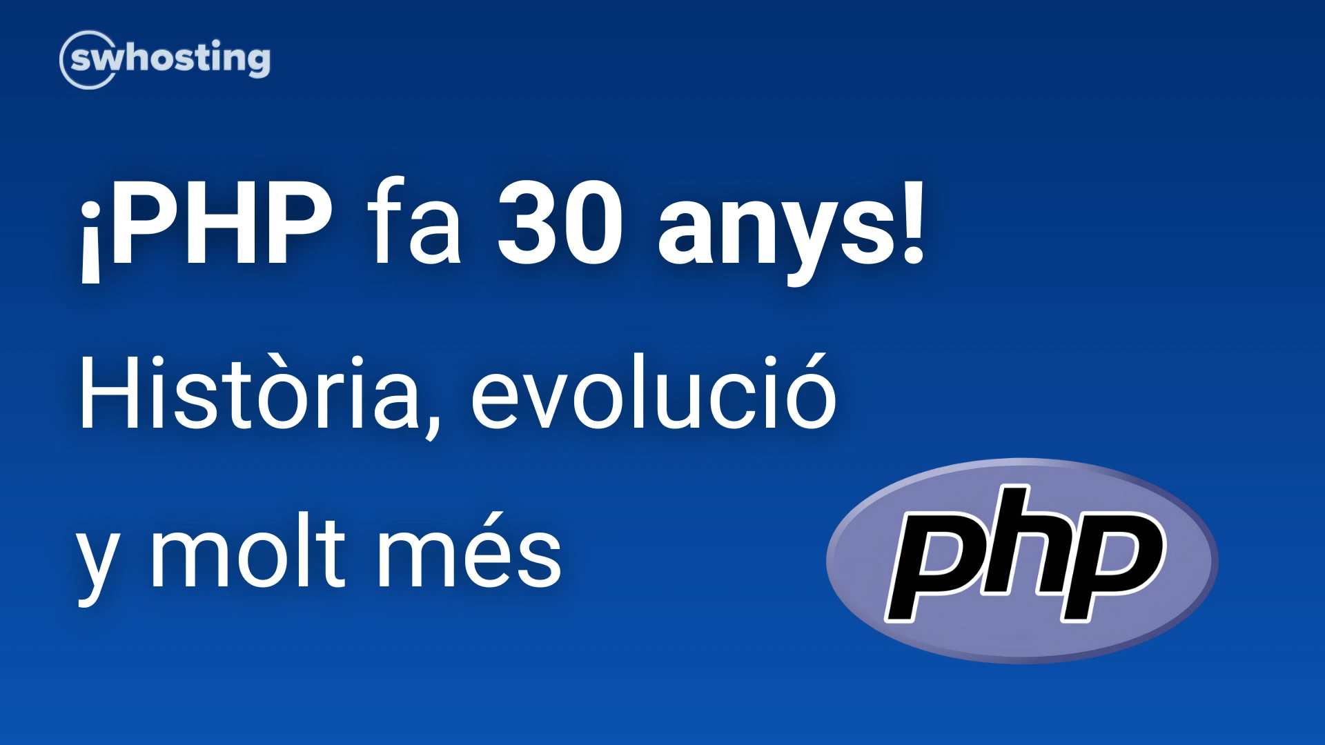 PHP: Compleix 30 anys. Història, evolució i molt més - Blog d'SW Hosting